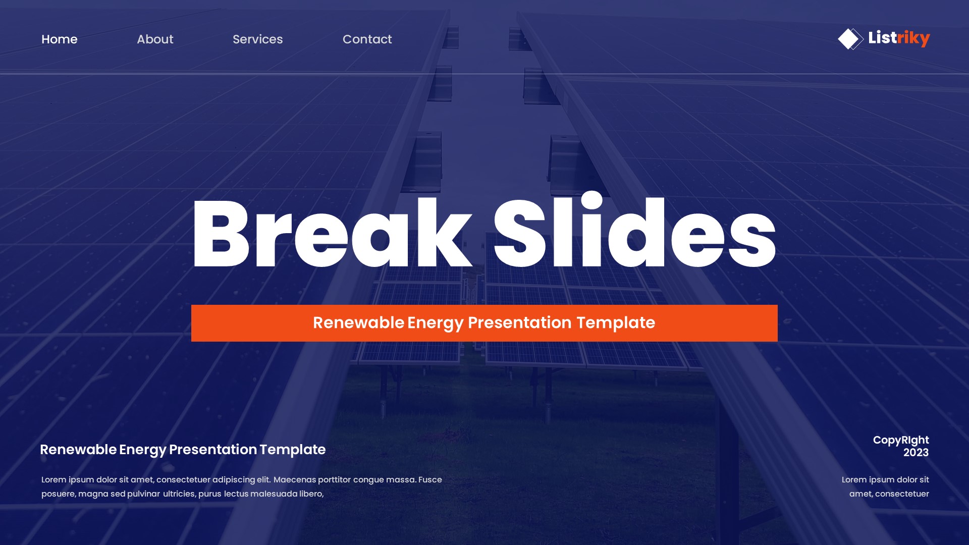Listriky - Renewable Energy Google Slides Template by Enative ...