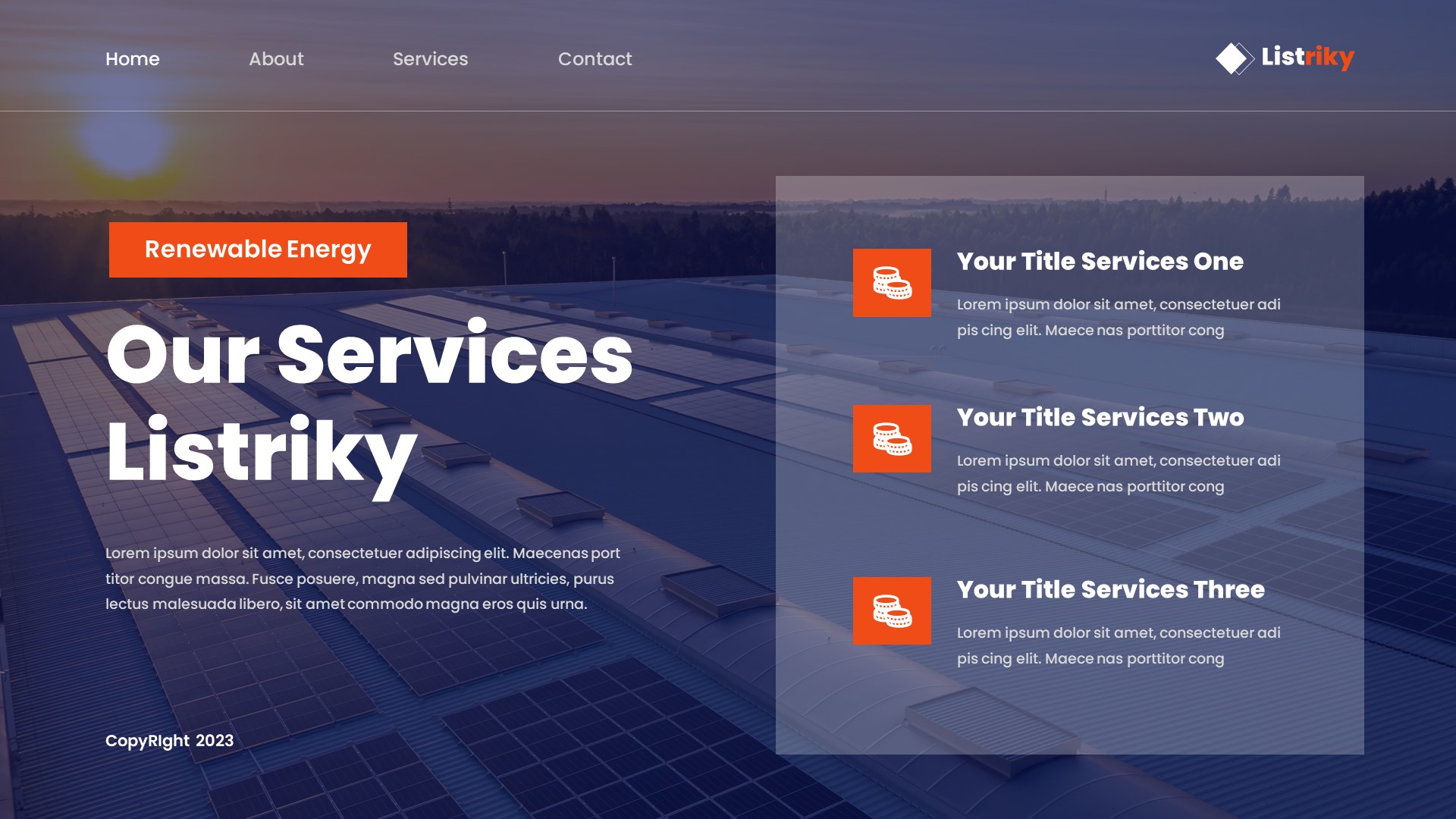 Listriky - Renewable Energy Google Slides Template by Enative ...