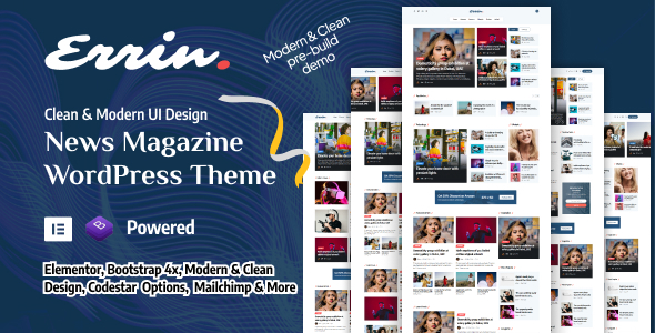 Errin - Personal Blog WordPress Theme by CodeIndeed | ThemeForest