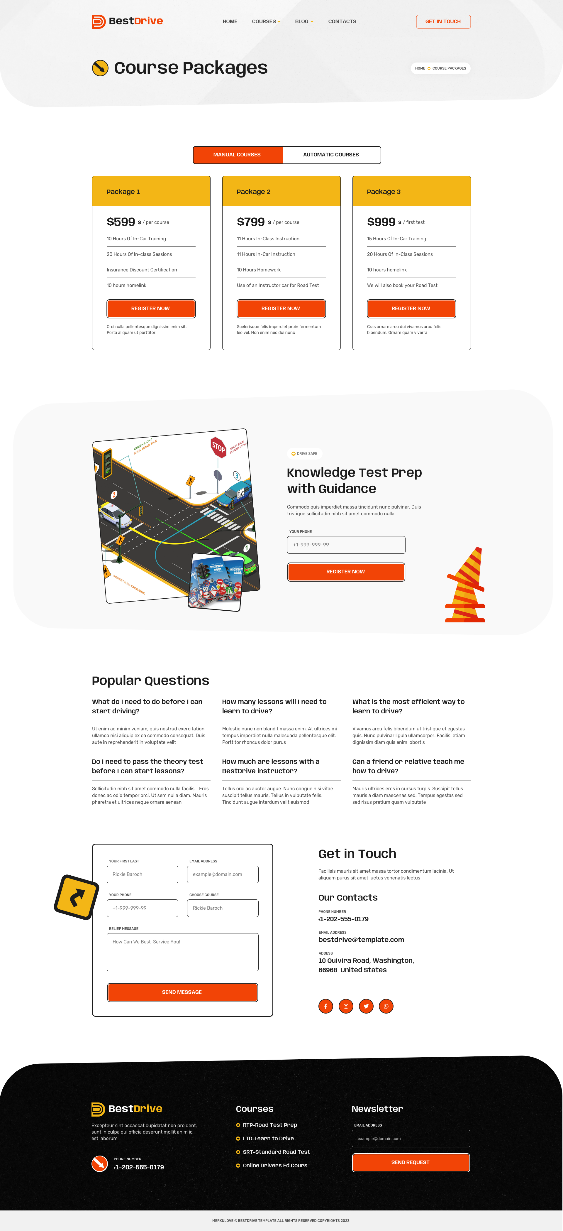 BestDrive – Driving School Template for Sketch by merkulove | ThemeForest