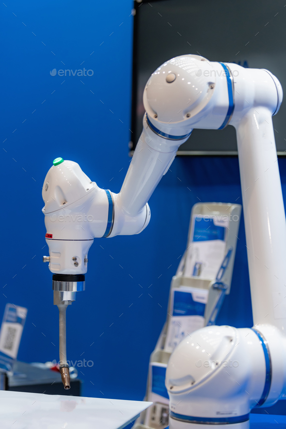 Industrial robot enhancing efficiency in manufacturing processes with ...
