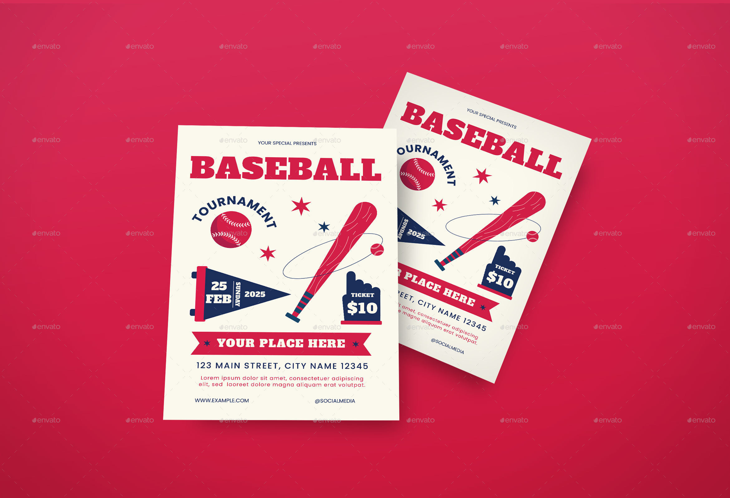 Baseball Tournament Flyer, Print Templates | GraphicRiver