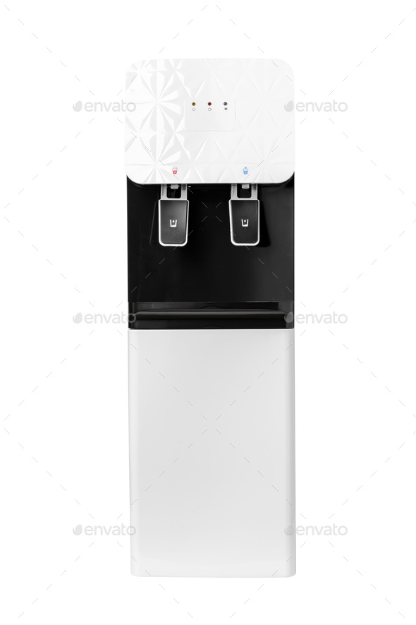 Modern white water cooler isolated on white background Stock Photo by ...