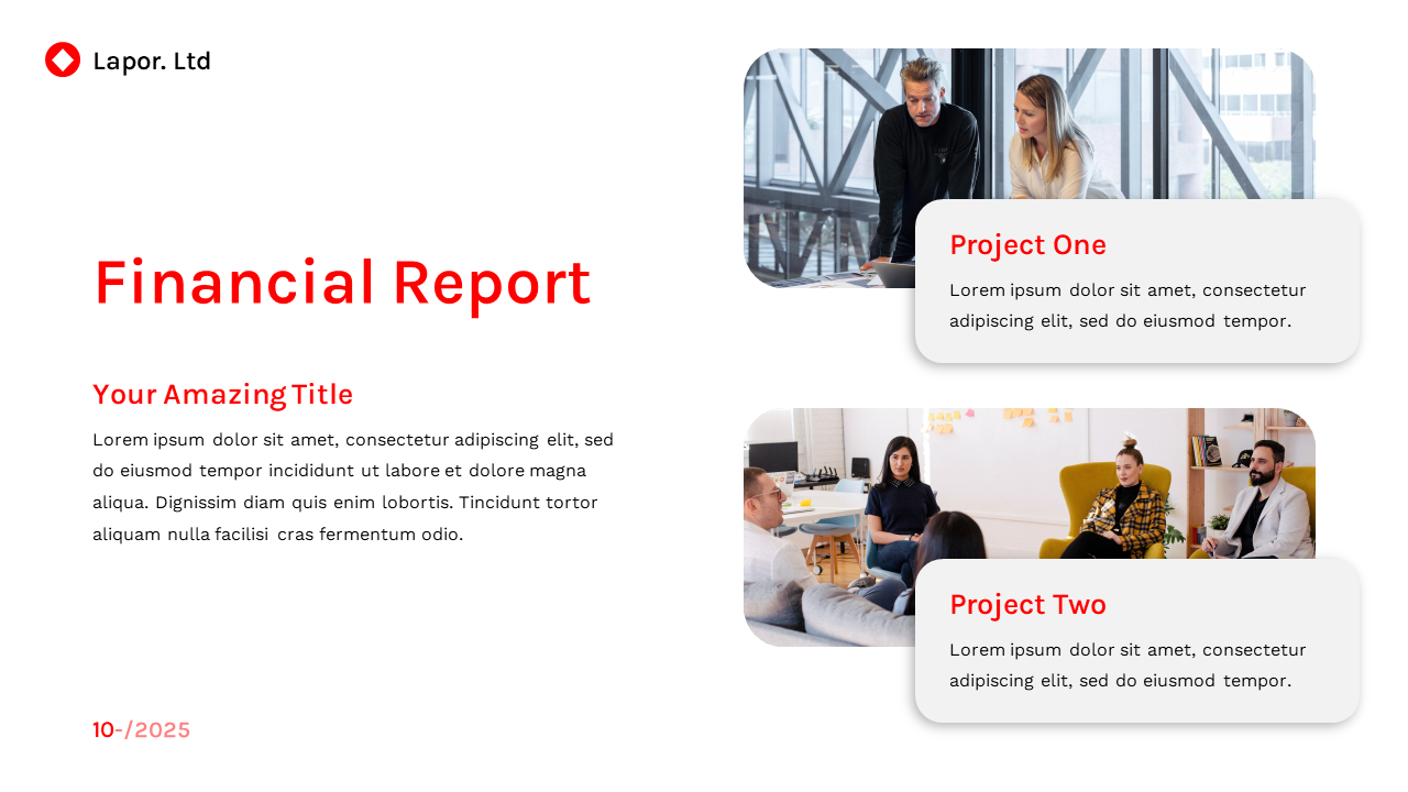 Lapor - Modern Annual Report Presentation Template, Presentation Templates