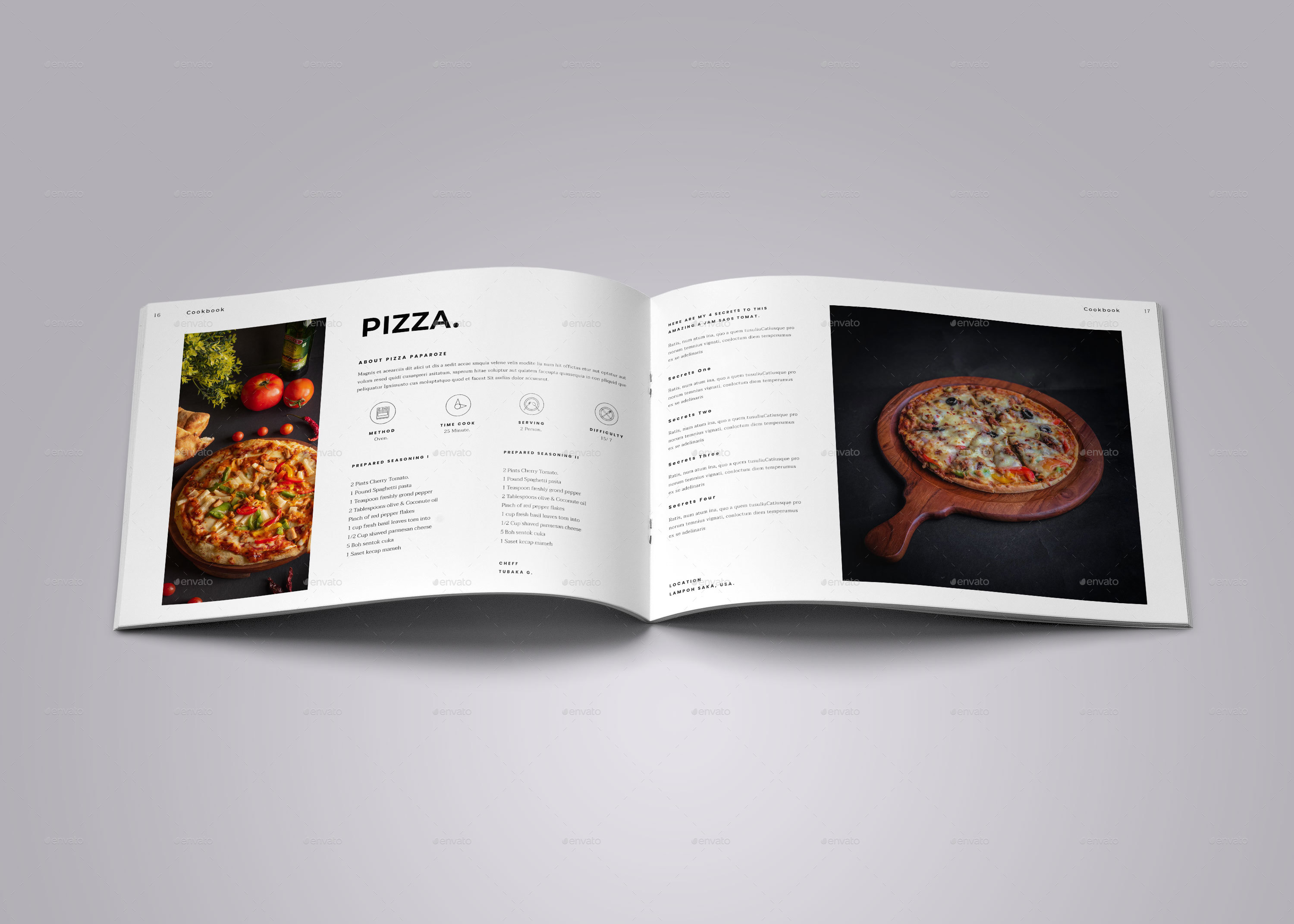 Cookbook Template, Print Templates | GraphicRiver