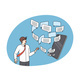 Man Overwhelmed with Email Notification , Vectors | GraphicRiver