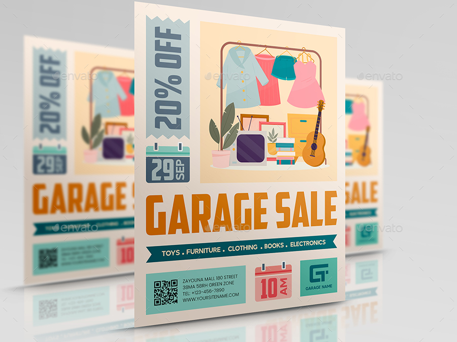 Garage Sales Flyer Template, Print Templates | GraphicRiver