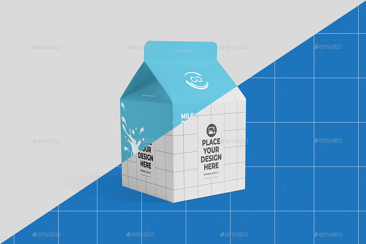 Milk Box Packaging Mockup, Graphics | GraphicRiver