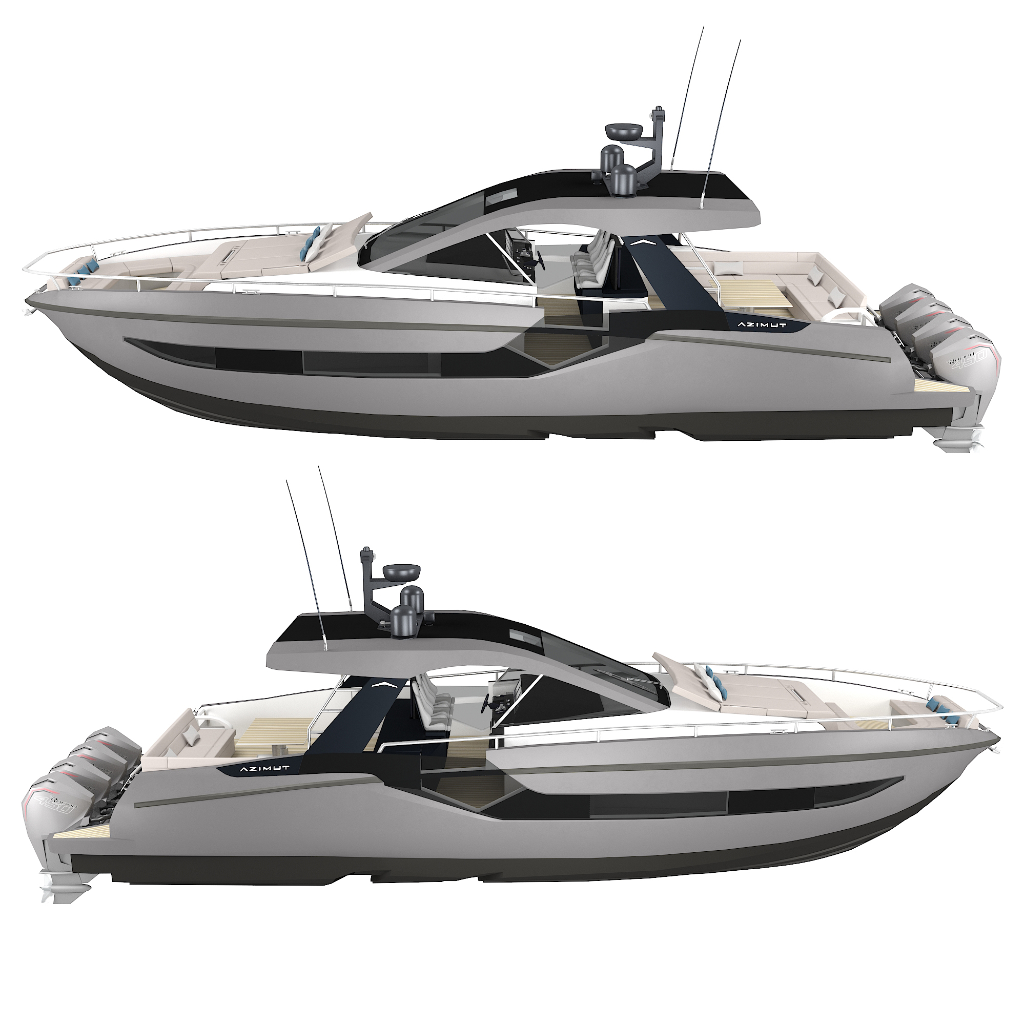Motor Yacht Azimut Verve 47 by ivanvelychko79 | 3DOcean