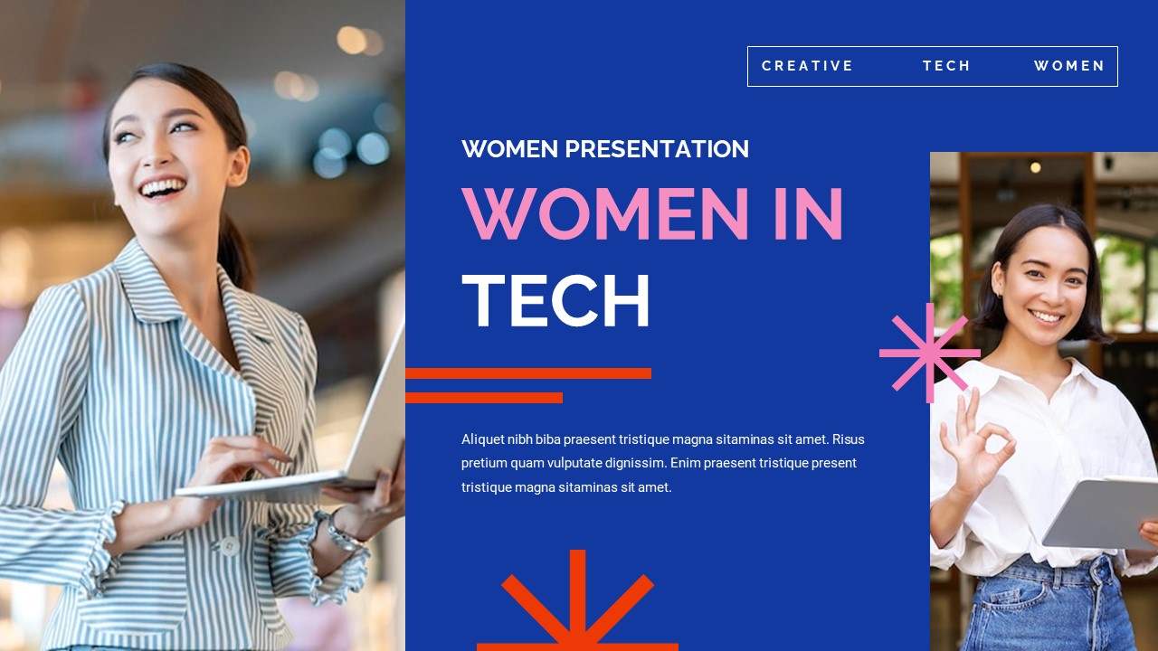 Women In Tech PowerPoint Template, Presentation Templates | GraphicRiver