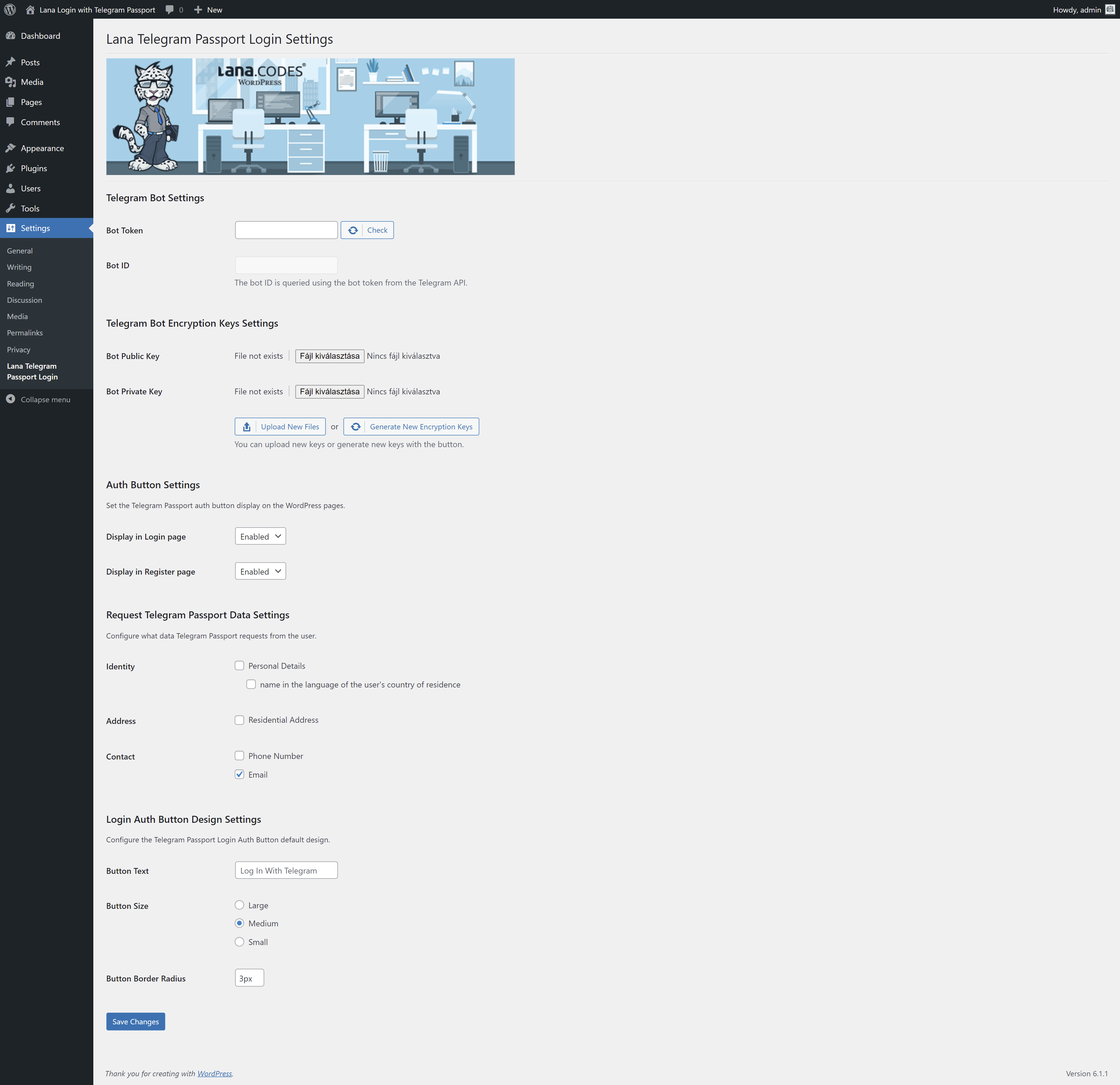 Lana Login with Telegram Passport for WordPress by lanacodes | CodeCanyon
