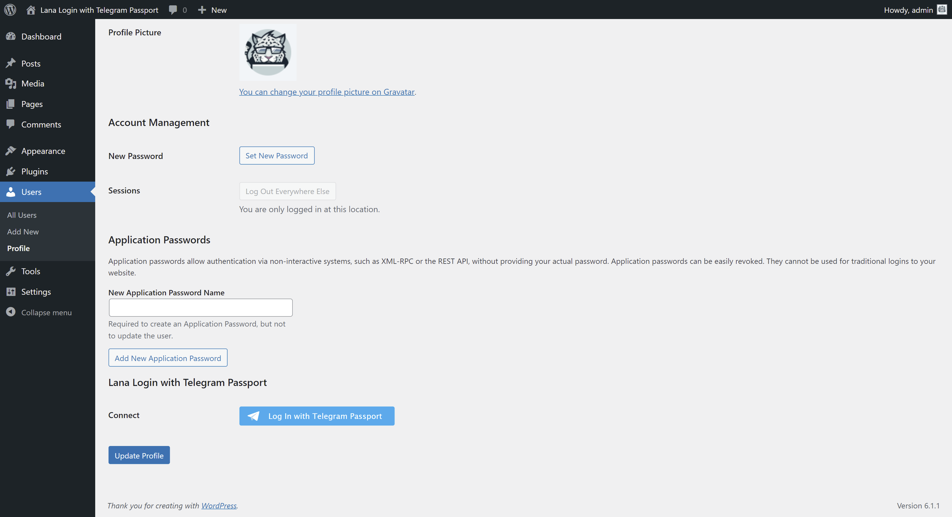 Lana Login with Telegram Passport for WordPress by lanacodes | CodeCanyon