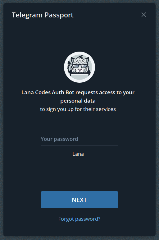 Lana Login with Telegram Passport for WordPress by lanacodes | CodeCanyon