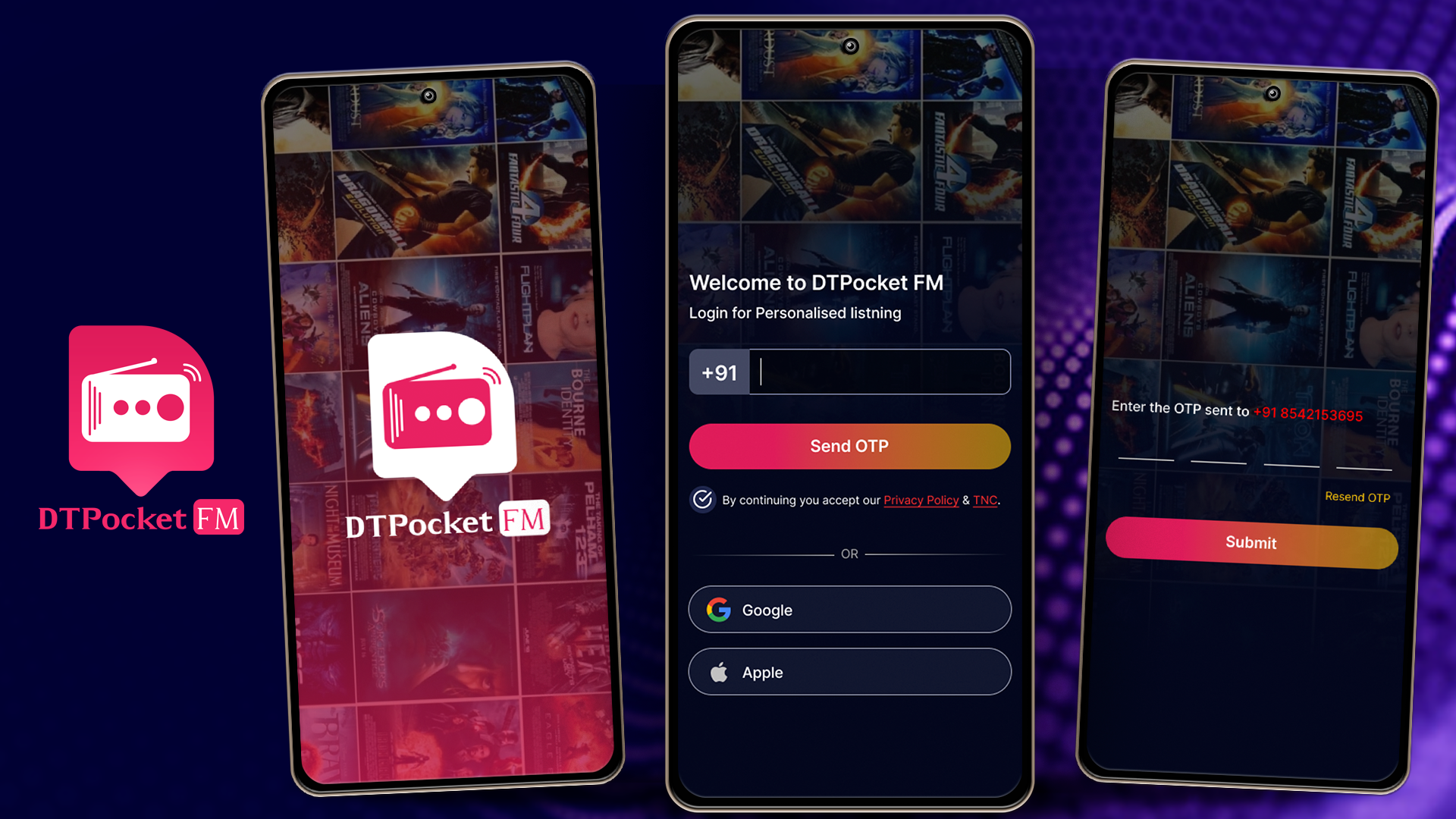 DTPocketFM - Music Streaming - Podcast - Audio books - Stories Flutter App -Android - iOS admin ...
