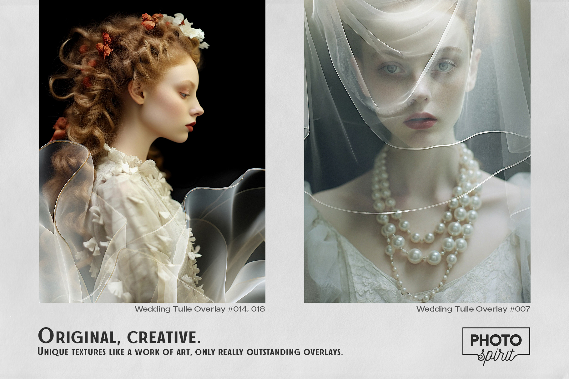 50 Wedding Tulle Effect Photo Overlays, Add-ons | GraphicRiver