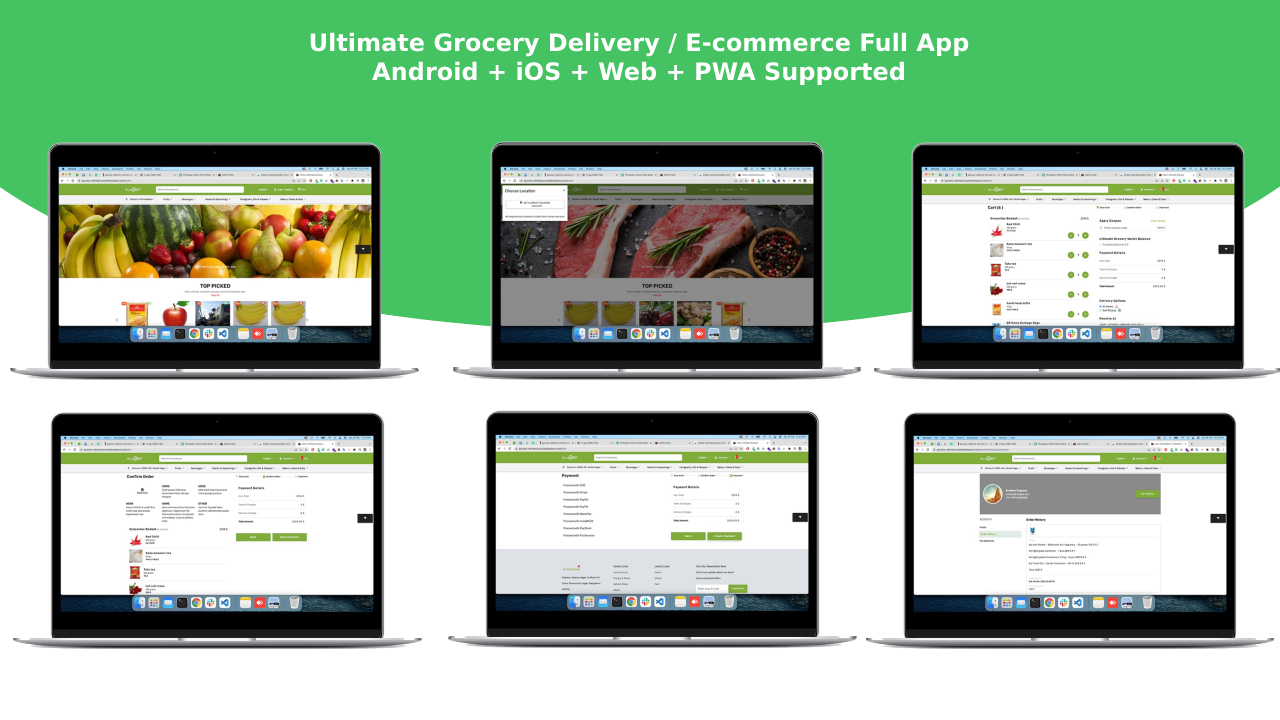 grocery / delivery services / ecommerce multi vendors(Android + iOS ...
