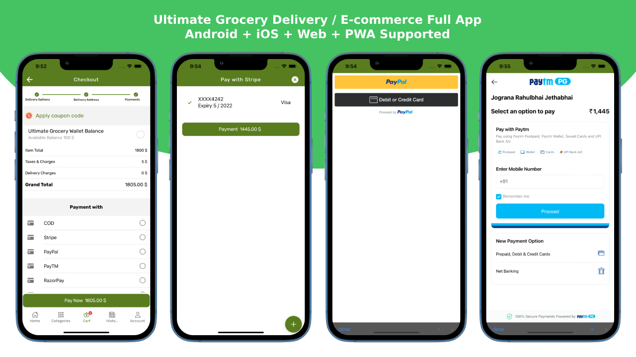 grocery / delivery services / ecommerce multi vendors(Android + iOS + Website) ionic 7 / Laravel ...