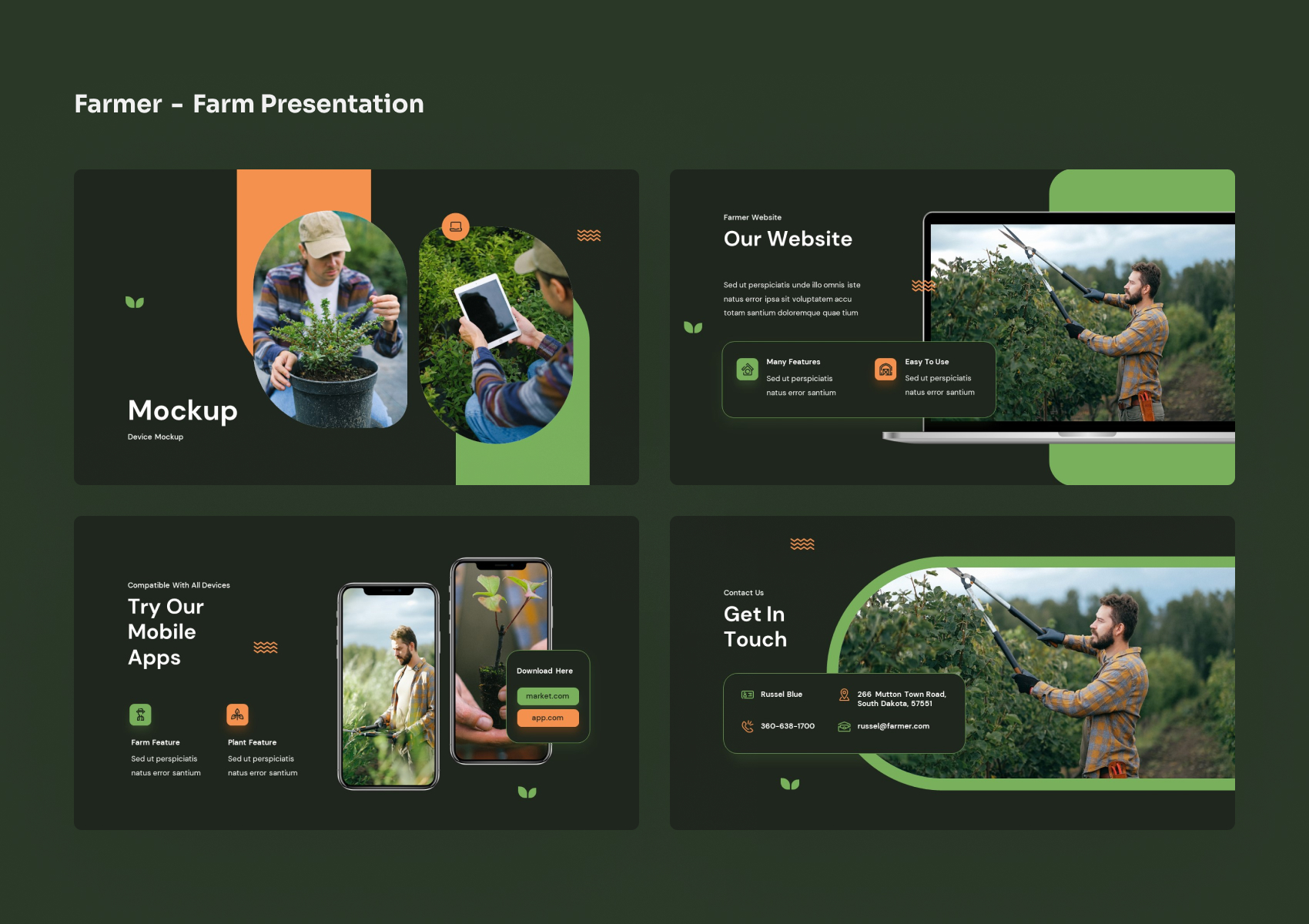 Farmer - Farm Google Slides Presentation, Presentation Templates ...