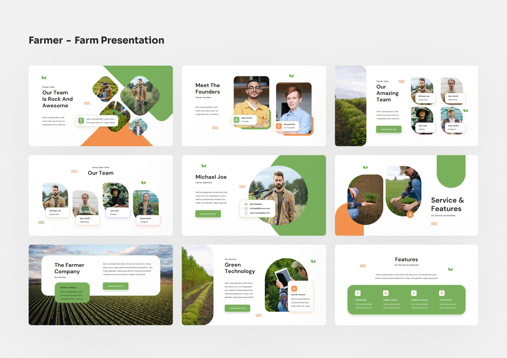 Farmer - Farm Google Slides Presentation, Presentation Templates ...