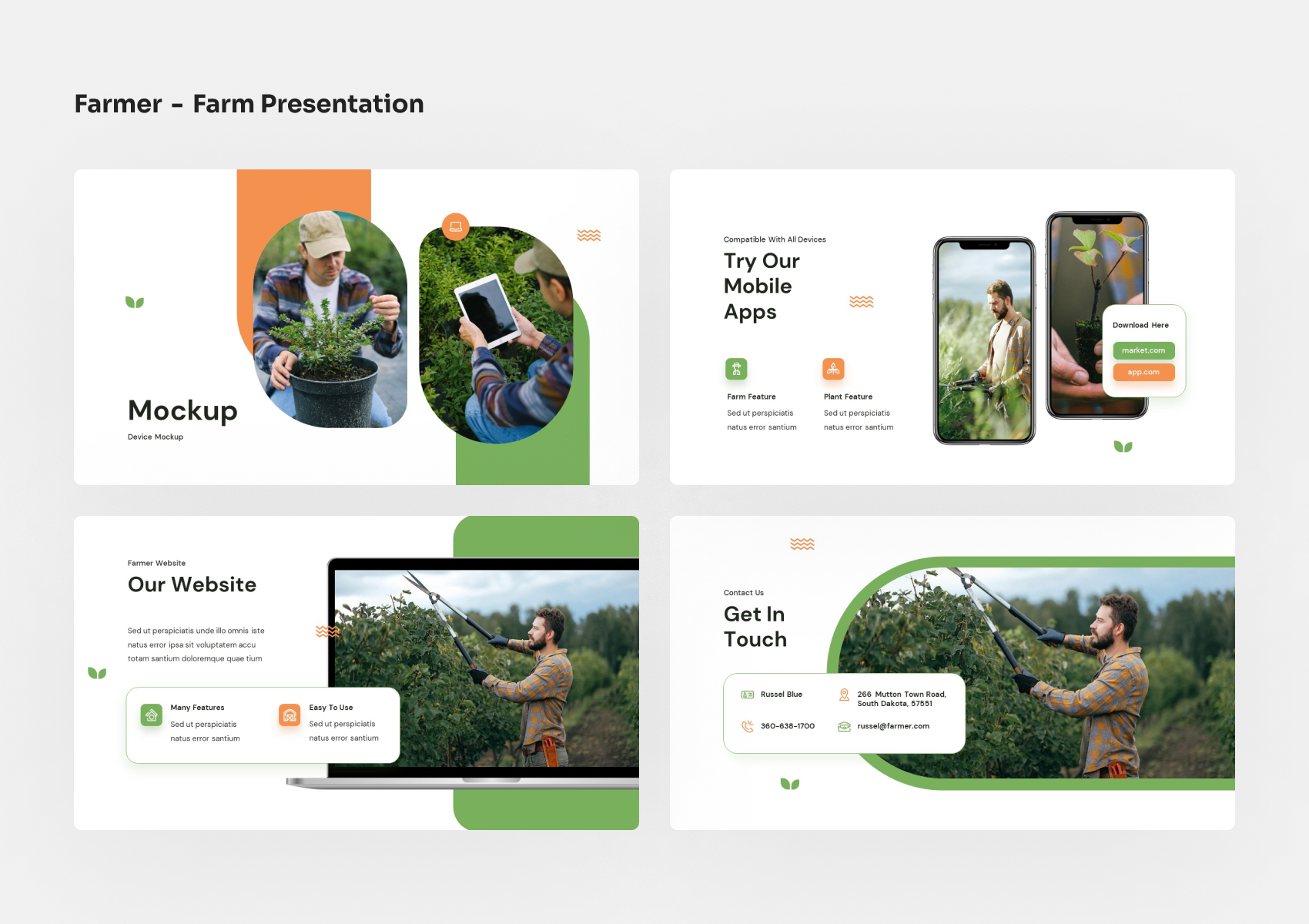 Farmer - Farm Google Slides Presentation, Presentation Templates ...