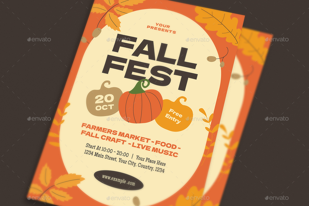Fall Festival Event Flyer Template by vynetta | GraphicRiver