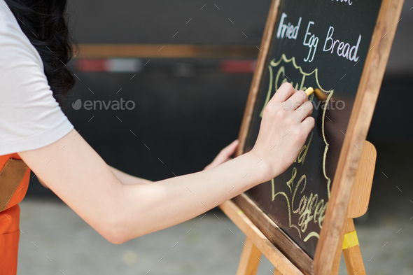 Writing Menu of Street Food Cafe Stock Photo by DragonImages | PhotoDune
