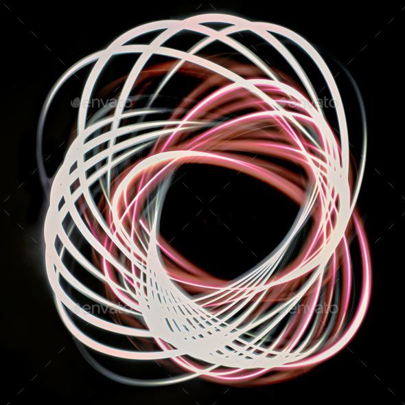 Creative light painting technique, a camera is used to paint with light ...