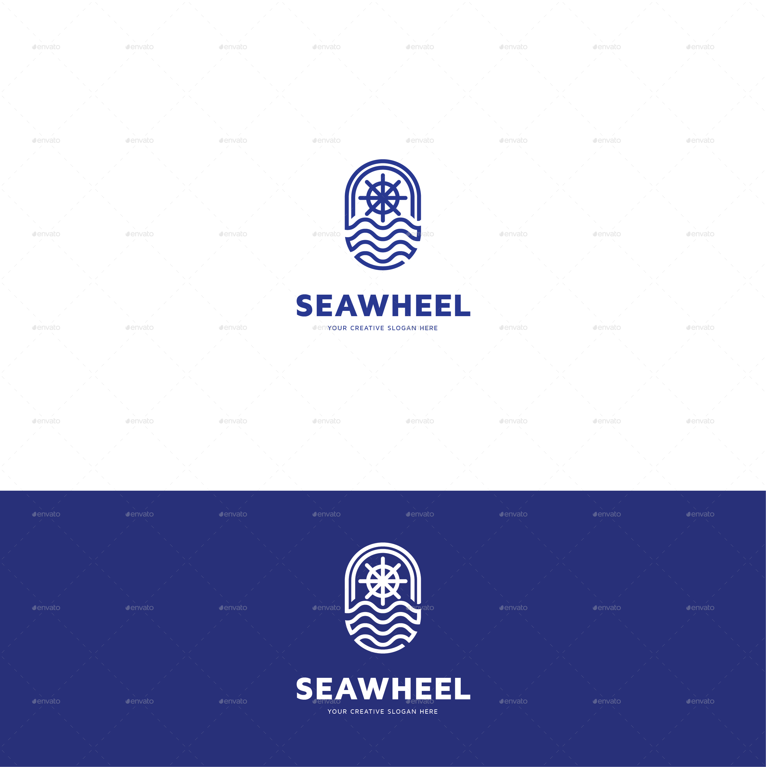 Navigo Navigation Navy Marine Sailing Wheel Logo, Graphics | GraphicRiver