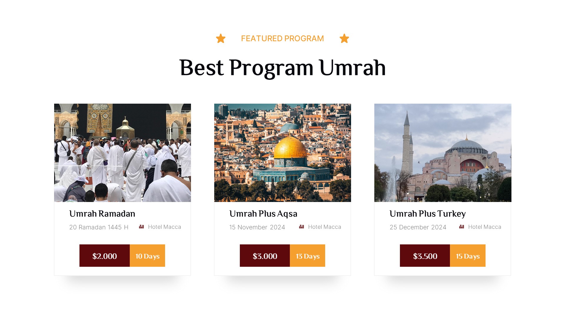 Hajjah - Umrah & Hajj Tour Google Slides Template, Presentation Templates