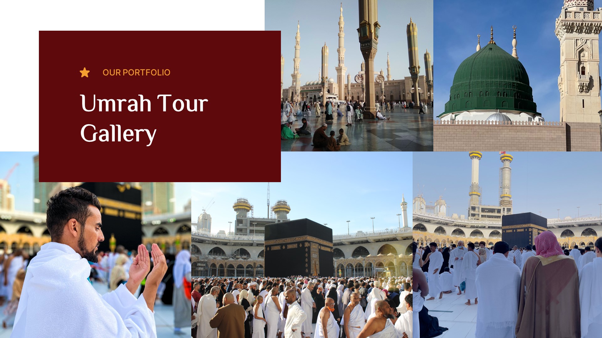 Hajjah - Umrah & Hajj Tour Google Slides Template, Presentation Templates
