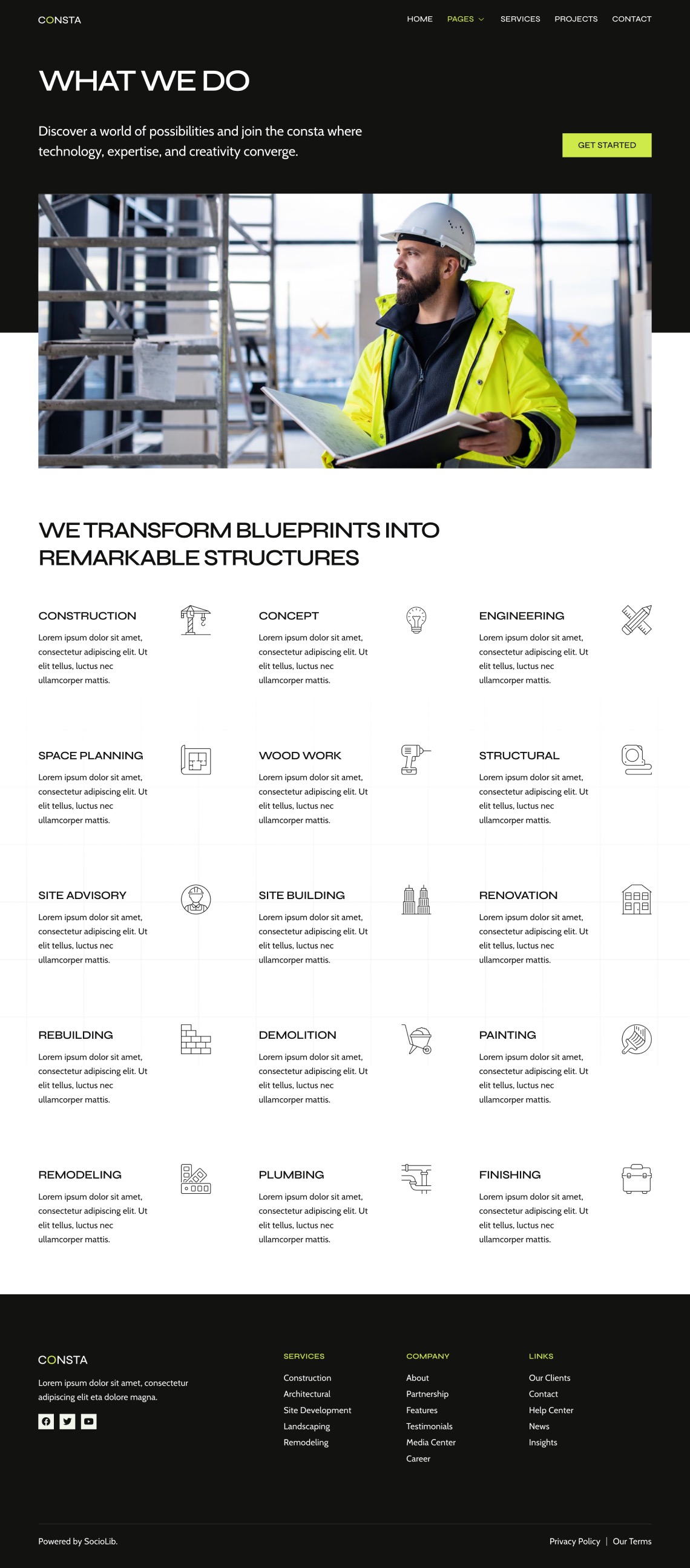 Consta - Construction & Building Company Elementor Template Kit by sociolib