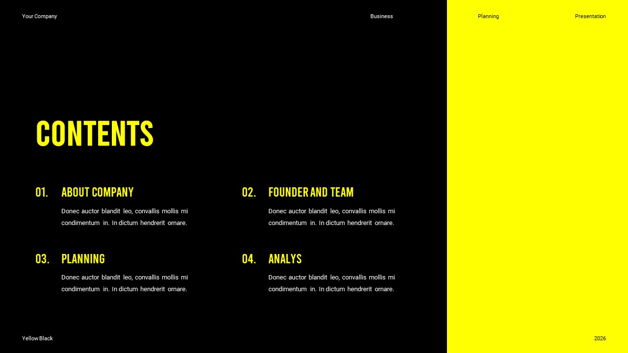 Business Presentation - Yellow Black, Presentation Templates | GraphicRiver
