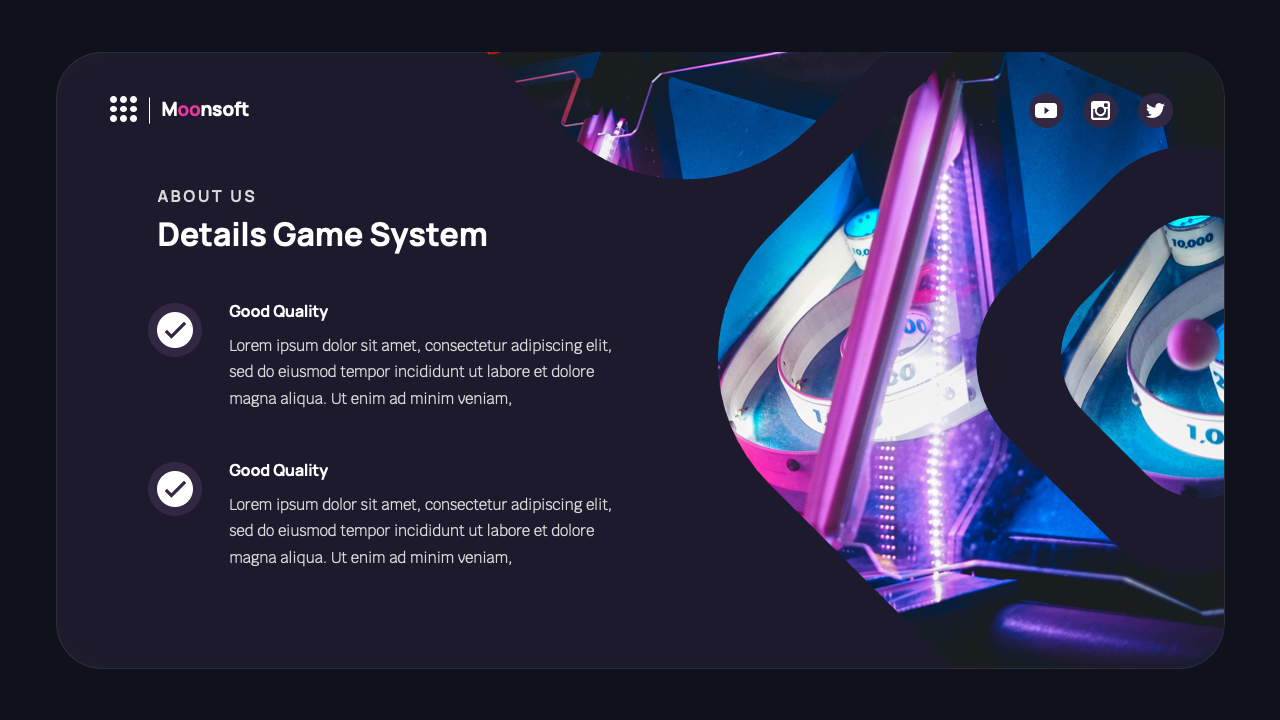 Moonsoft - Gaming Studio Google Slides Template, Presentation Templates