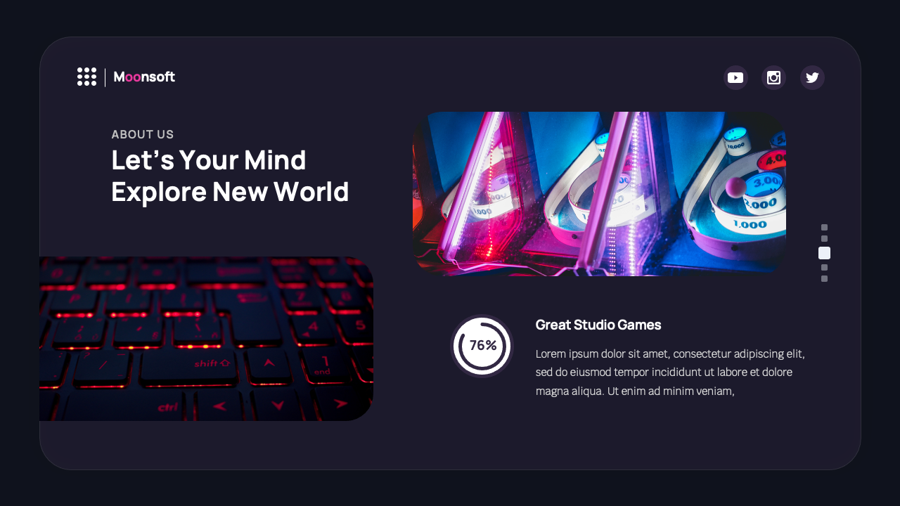 Moonsoft - Gaming Studio Keynote Template, Presentation Templates ...