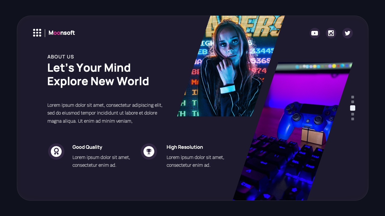 Moonsoft - Gaming Studio Keynote Template, Presentation Templates ...