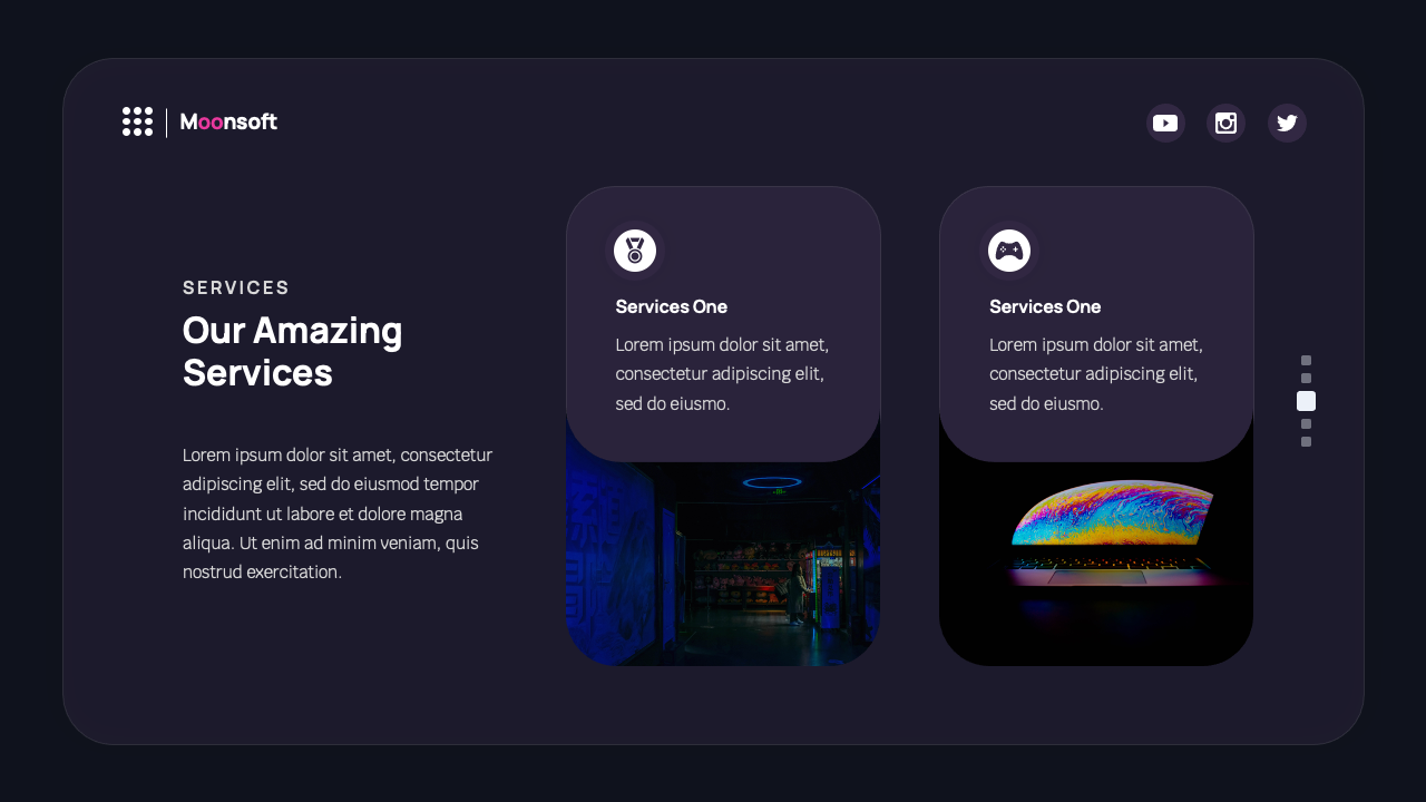 Moonsoft - Gaming Studio PowerPoint Template, Presentation Templates