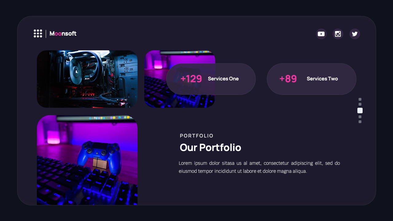Moonsoft - Gaming Studio PowerPoint Template, Presentation Templates