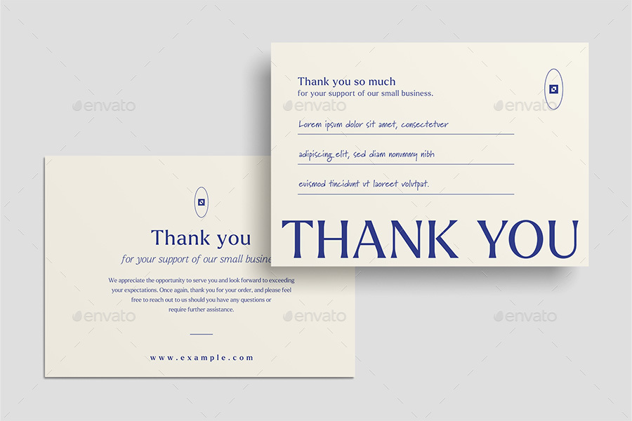 Thank You Card Template, Print Templates | GraphicRiver