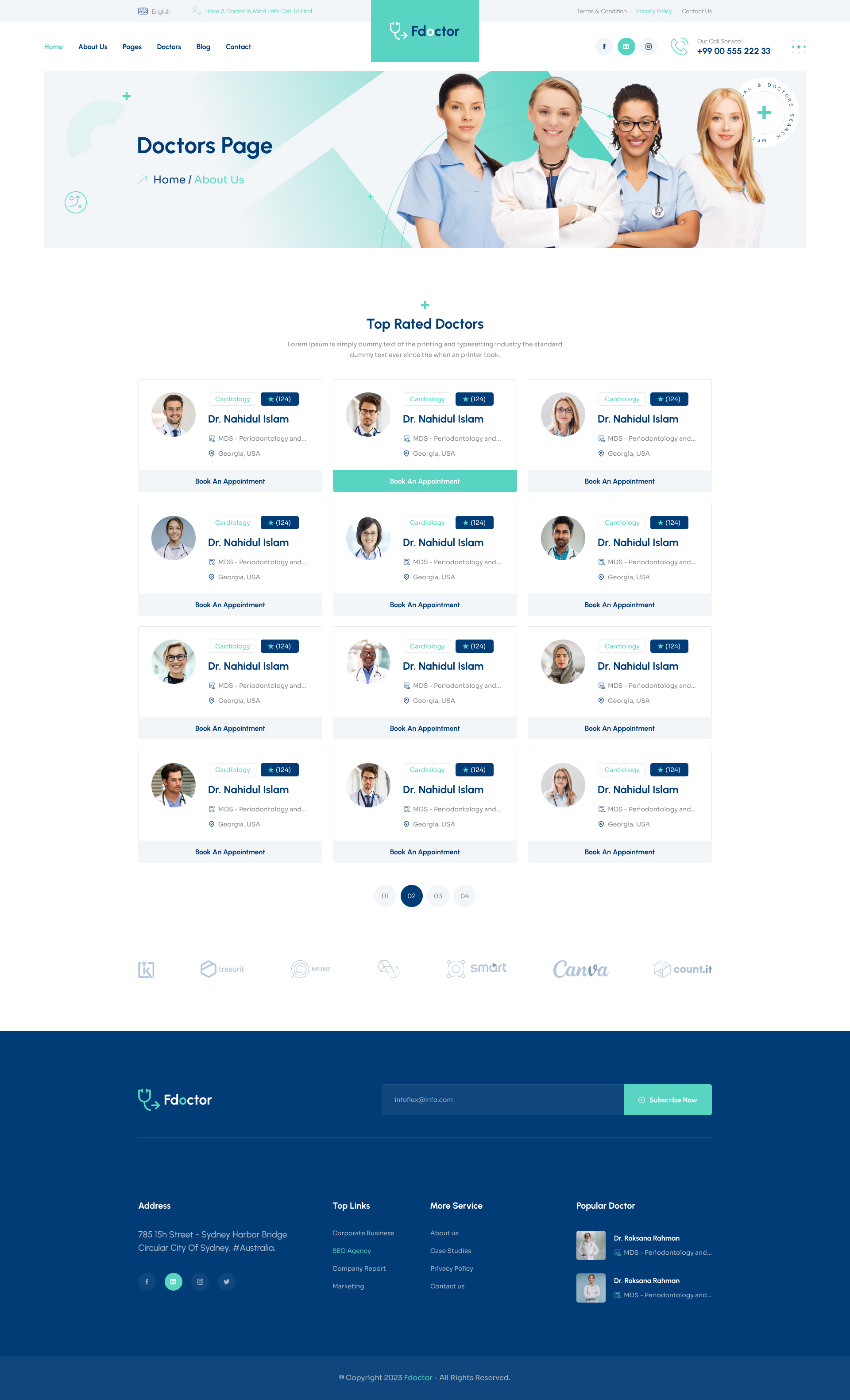 Fdoctor - Medical & Doctors Directory Listing Figma Template by ...