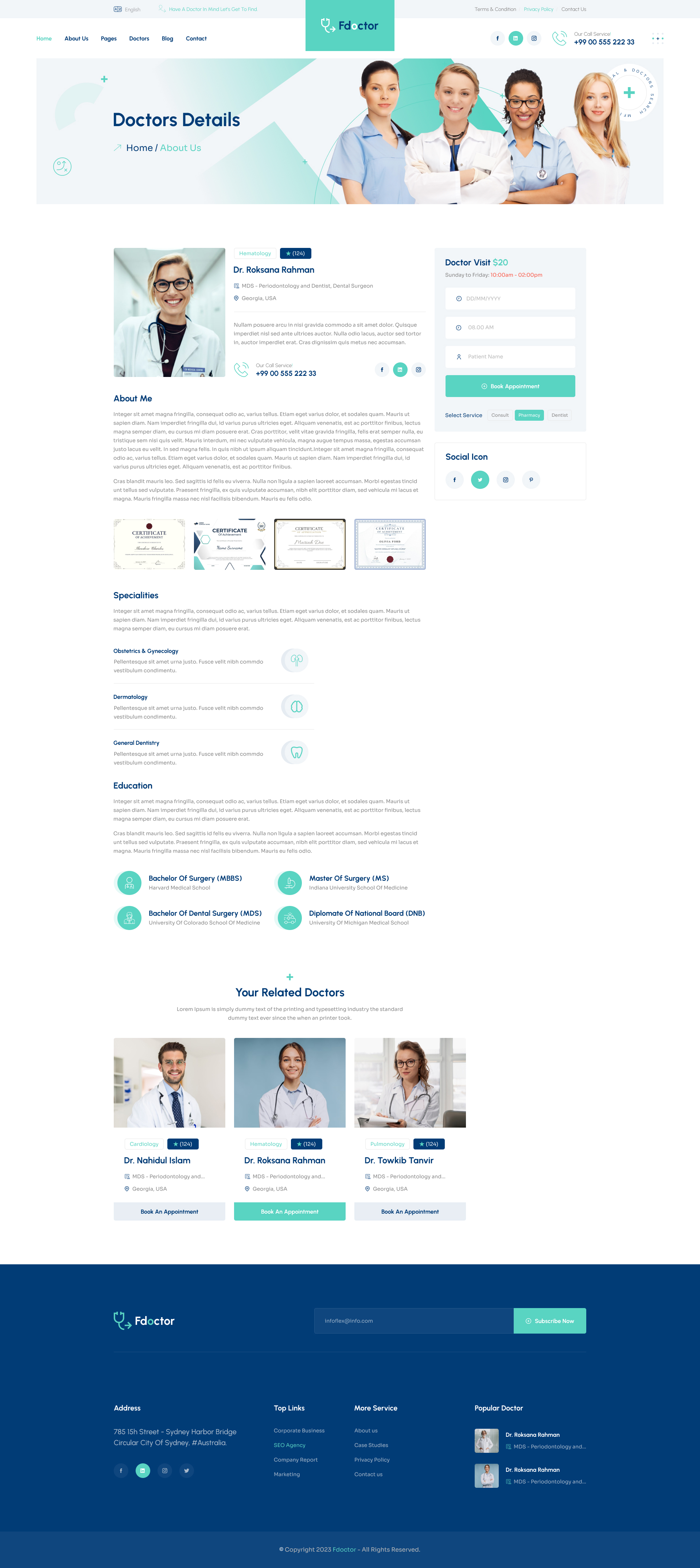 Fdoctor - Medical & Doctors Directory Listing Figma Template by ...