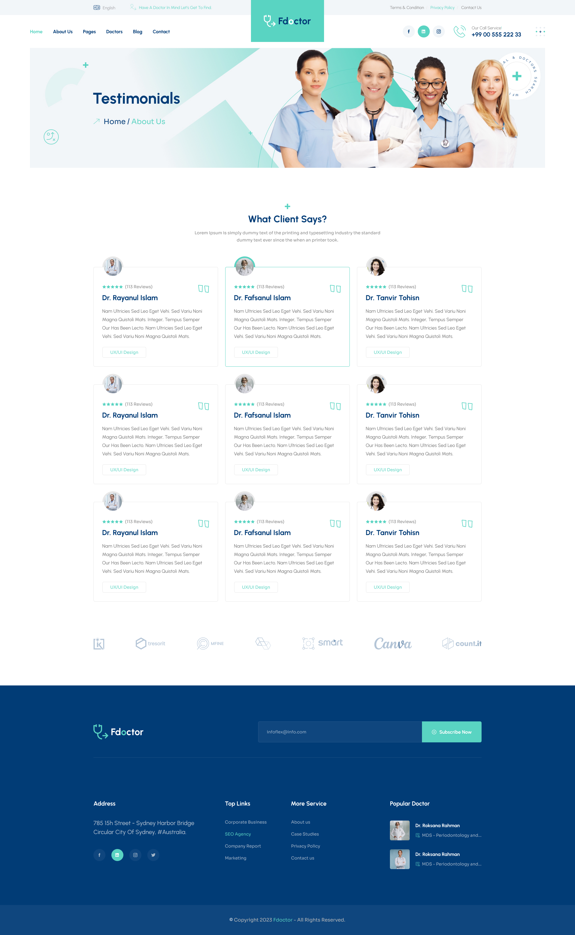 Fdoctor - Medical & Doctors Directory Listing Figma Template by ...