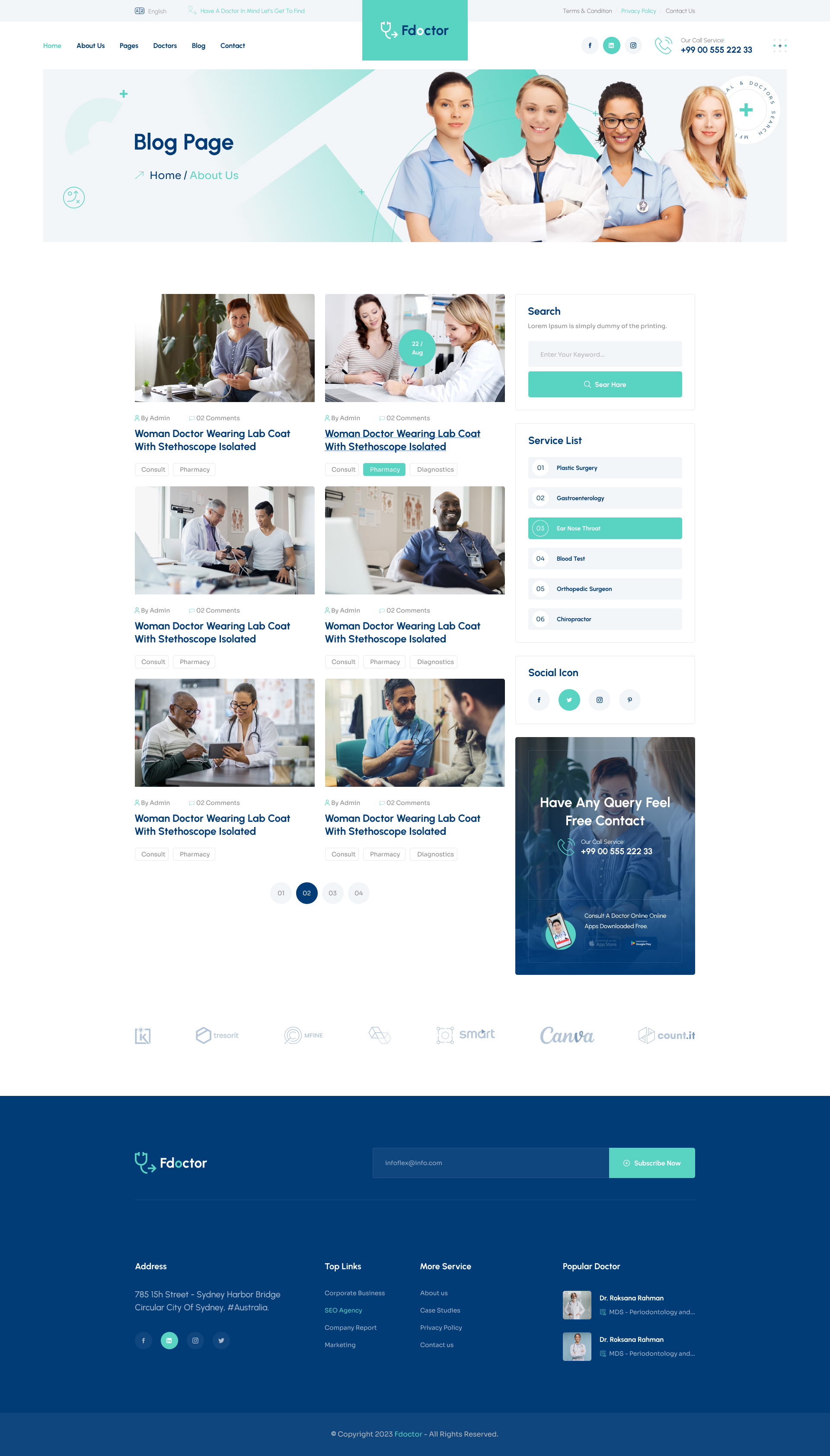 Fdoctor - Medical & Doctors Directory Listing Figma Template by ...