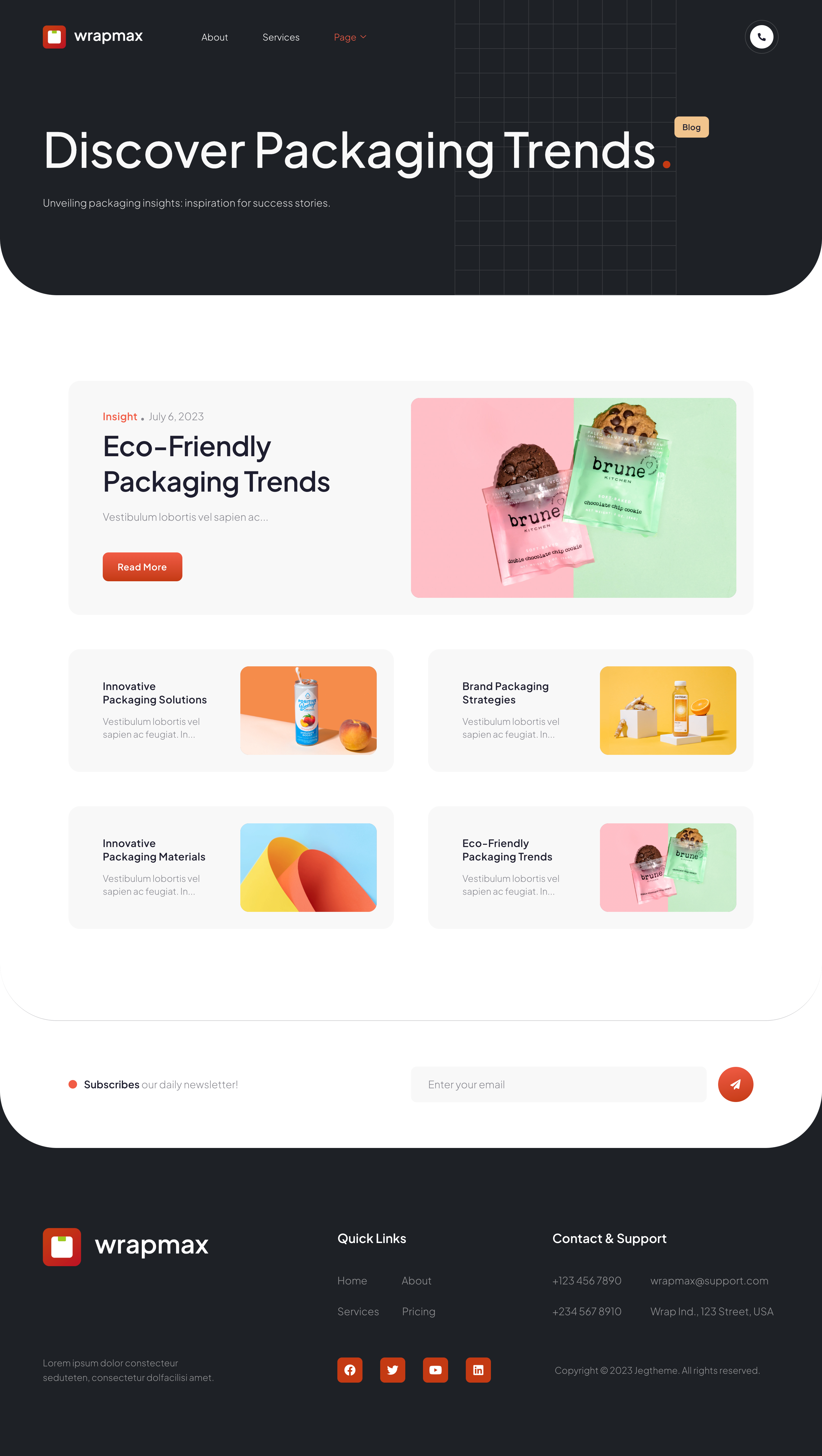 Wrapmax – Custom Packaging & Branding Agency Elementor Template Kit by ...