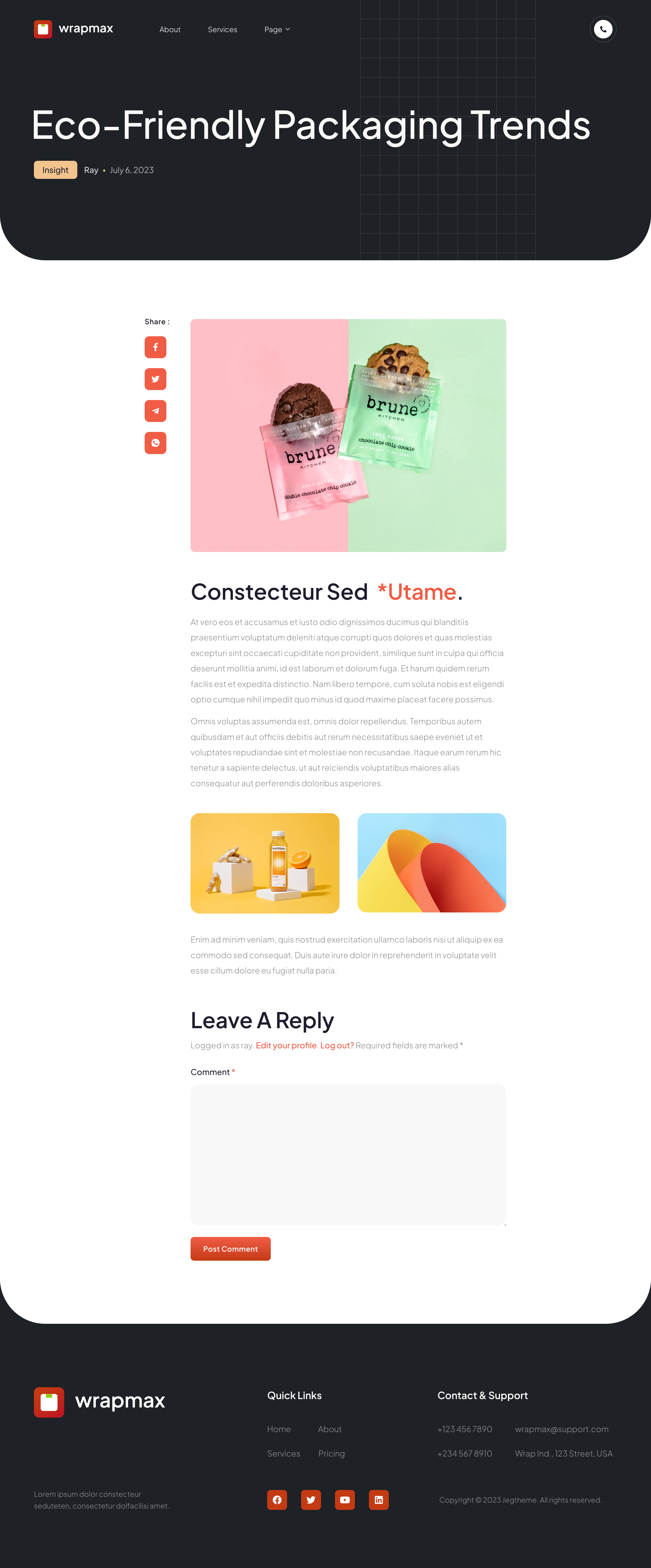 Wrapmax – Custom Packaging & Branding Agency Elementor Template Kit by ...