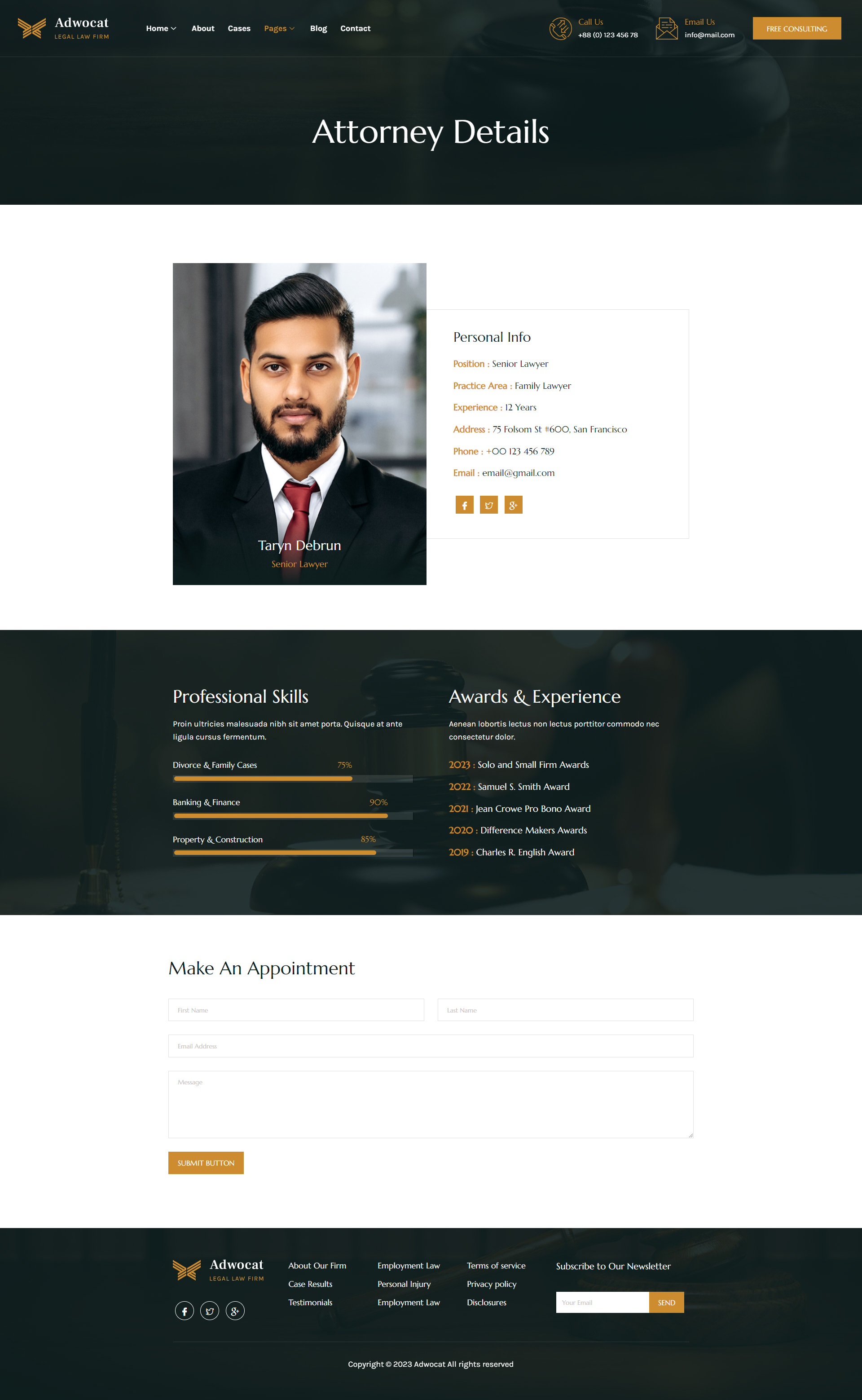 Adwocat - Law Firm & Attorney Elementor Template Kit by kinforce ...
