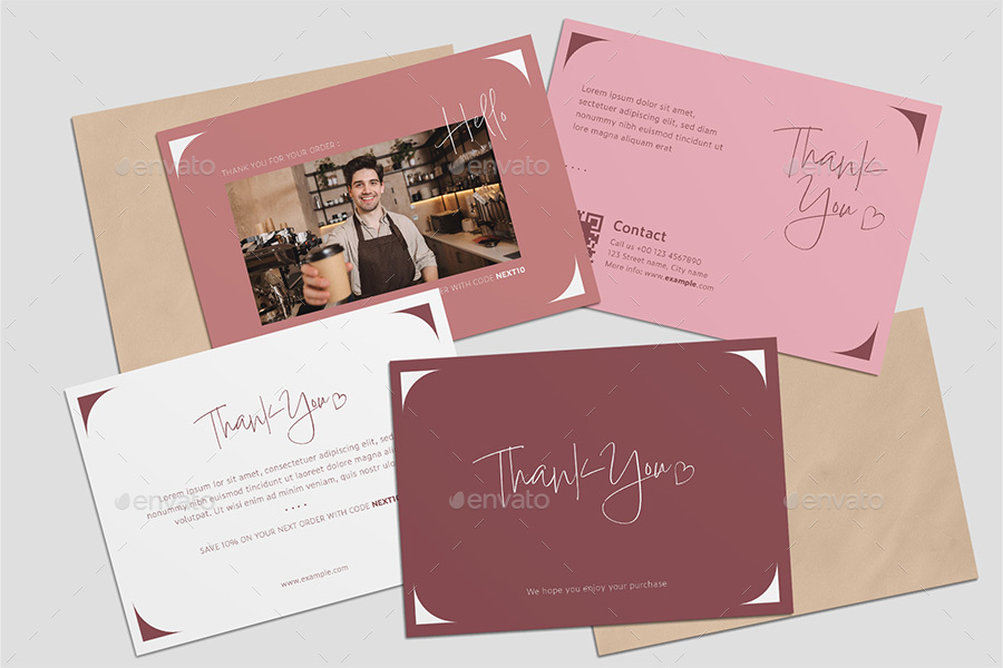 Thank You Card Template, Print Templates | GraphicRiver