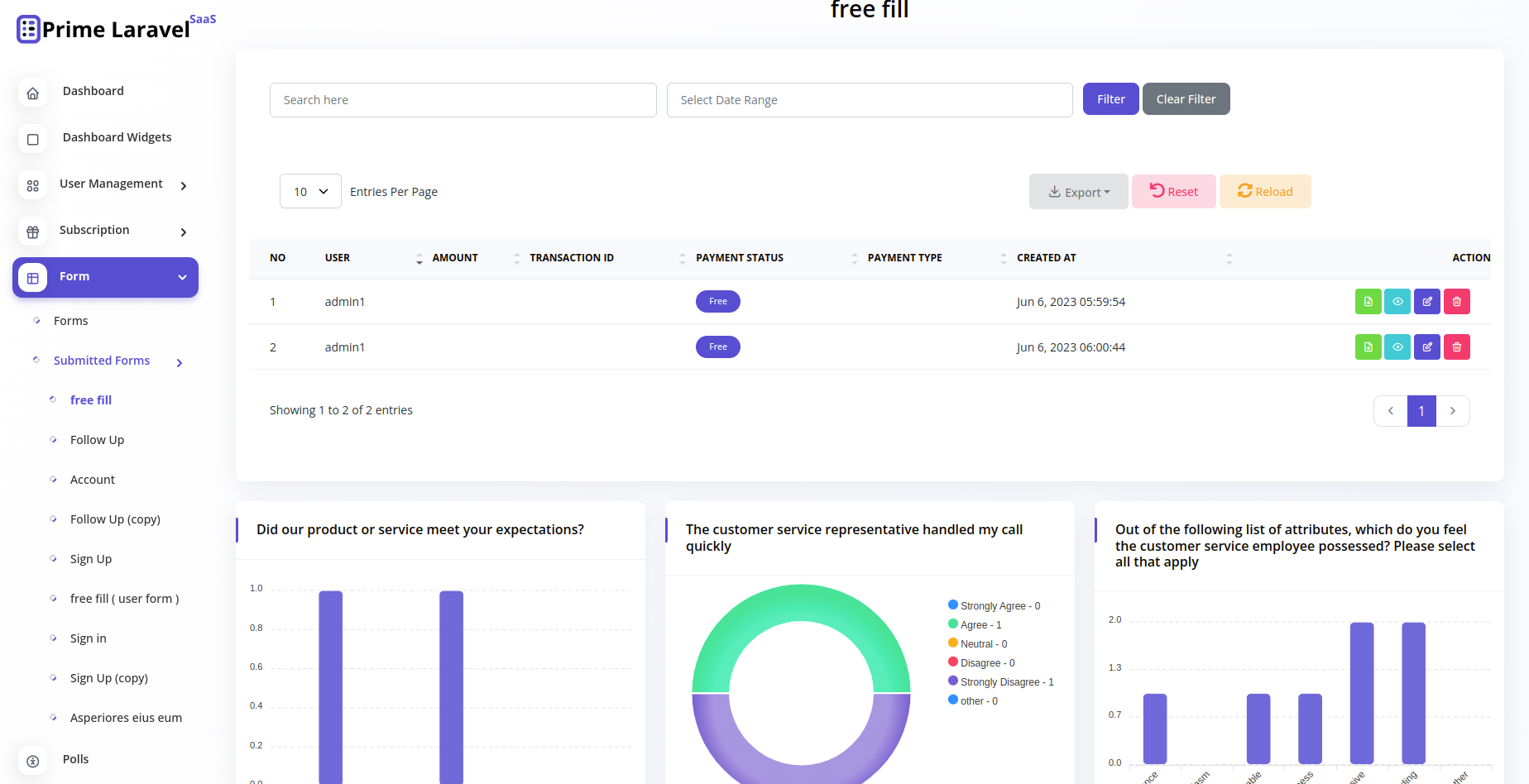Prime Laravel Saas - Form builder & Poll Management System by Quebix-Technology