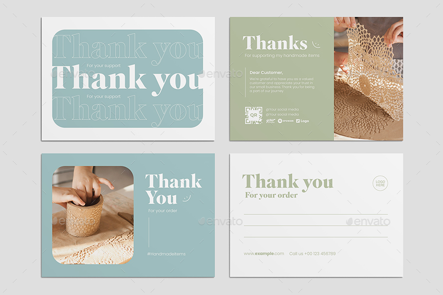 Thank You Card Template, Print Templates | GraphicRiver