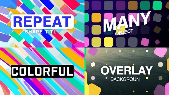 Repeat Colorful Shape Title, After Effects Project Files | VideoHive