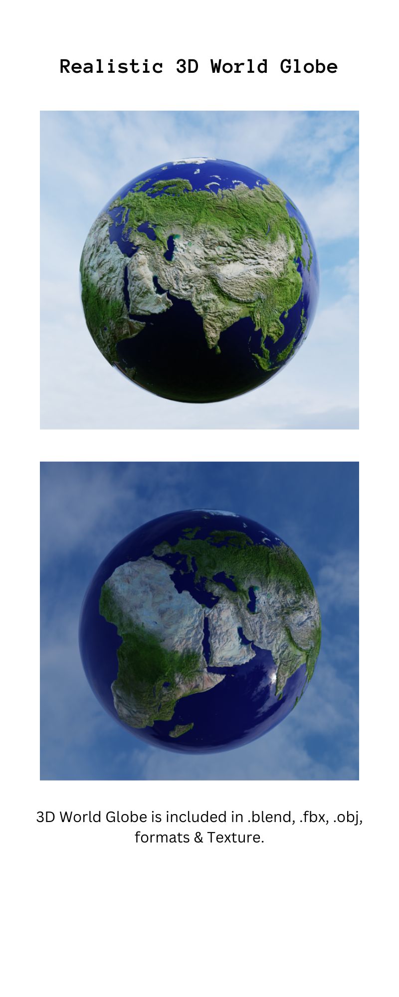 Realistic Earth - Realistic 3D World Globe by CGIABHYY | 3DOcean